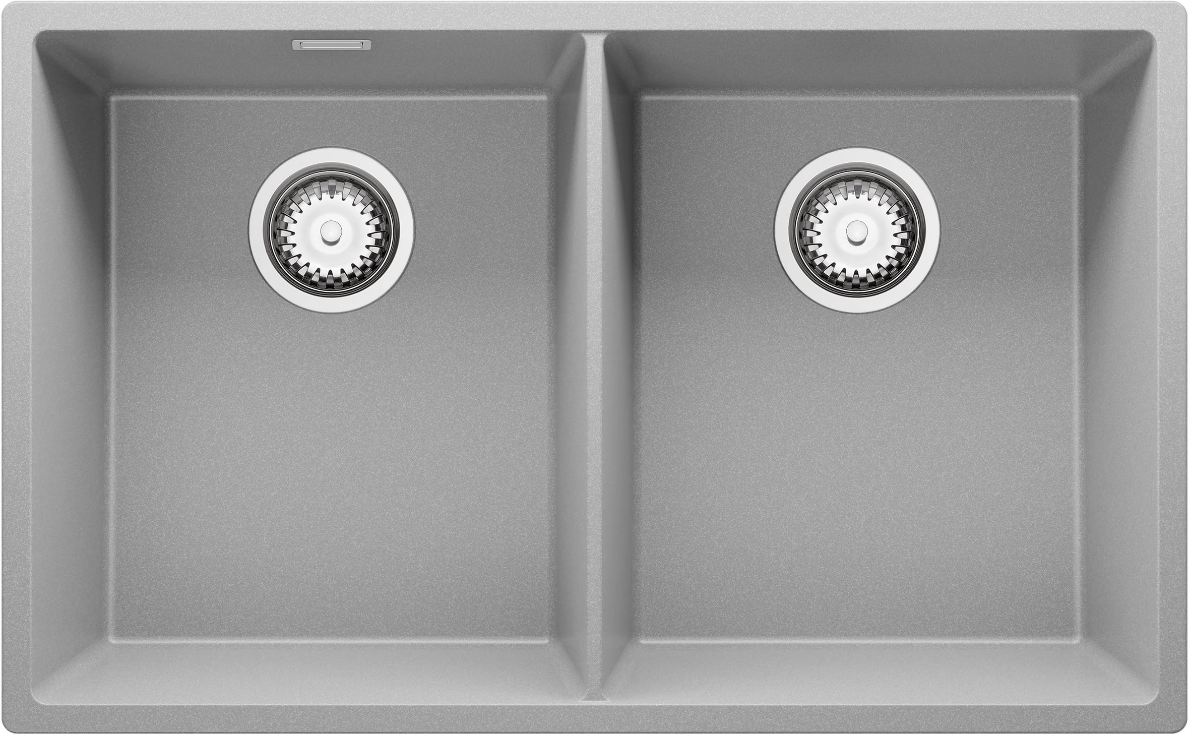 Evier Sous Plan Gris 76x47cm, Evier en Granit 2 bacs + Kit de Vidage ...