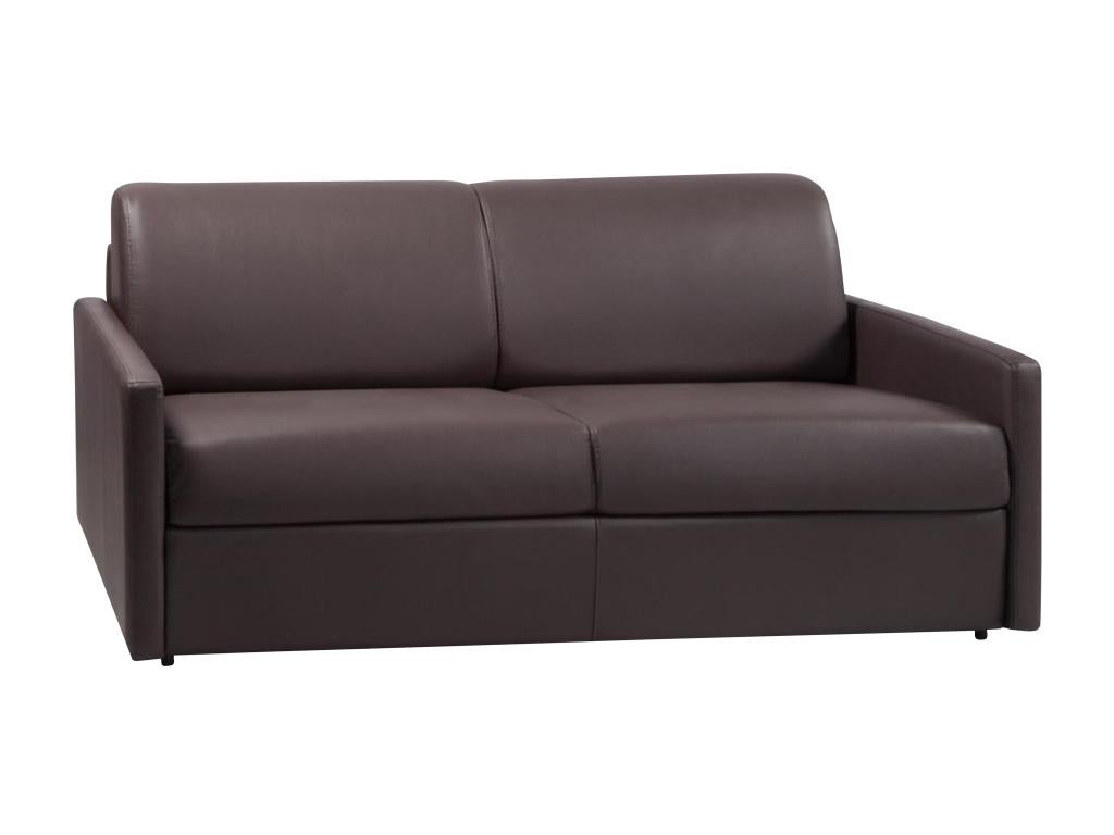 Canapé 4 places convertible express en simili marron - Couchage 160 cm ...