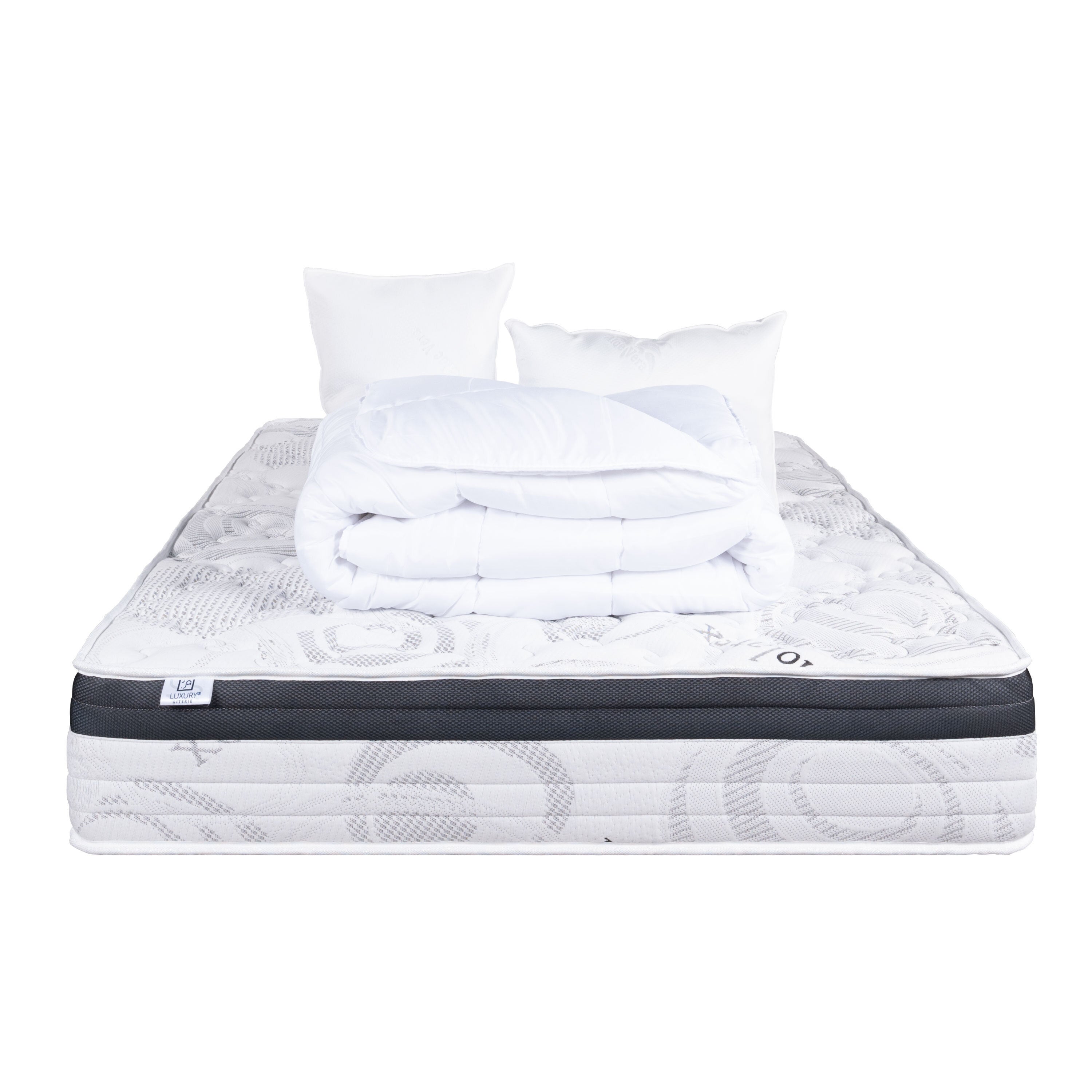 Matelas 200x200 cm, Sleeplux, 26cm, latex, ergonomique, face été/hiver ...