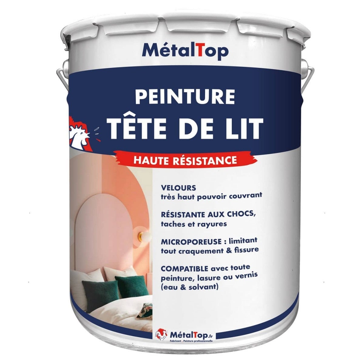 Peinture Tete De Lit - Violet rouge - RAL 4002 - 1 L - Métaltop | Bricoman