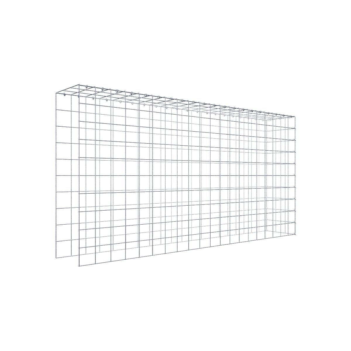 Gabiona - Gabion à monter en hauteur et en longueur 200 cm x 100 cm x 30 cm (L x H x P), maille ...