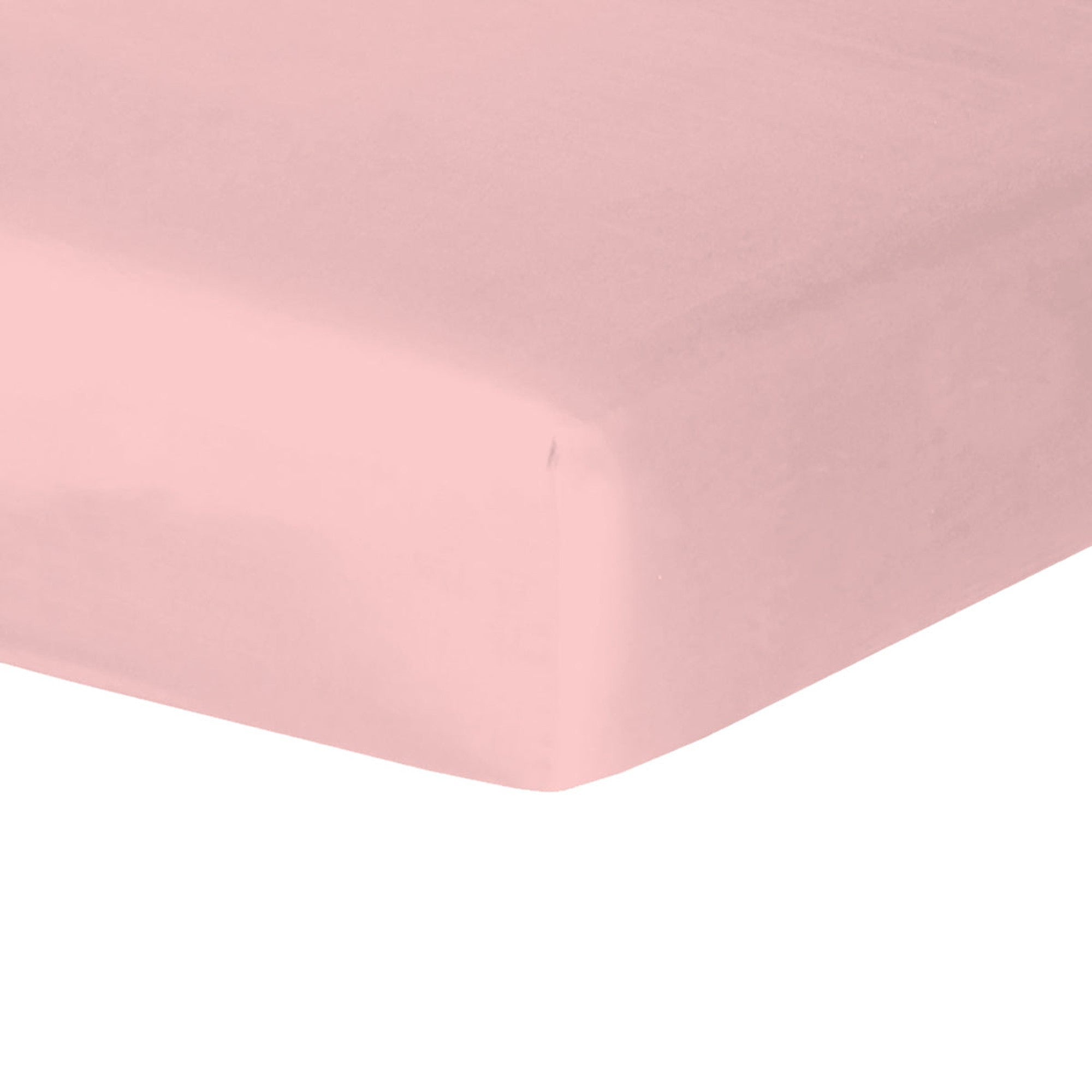 Drap housse 140x190x30 satin de coton rose | Leroy Merlin