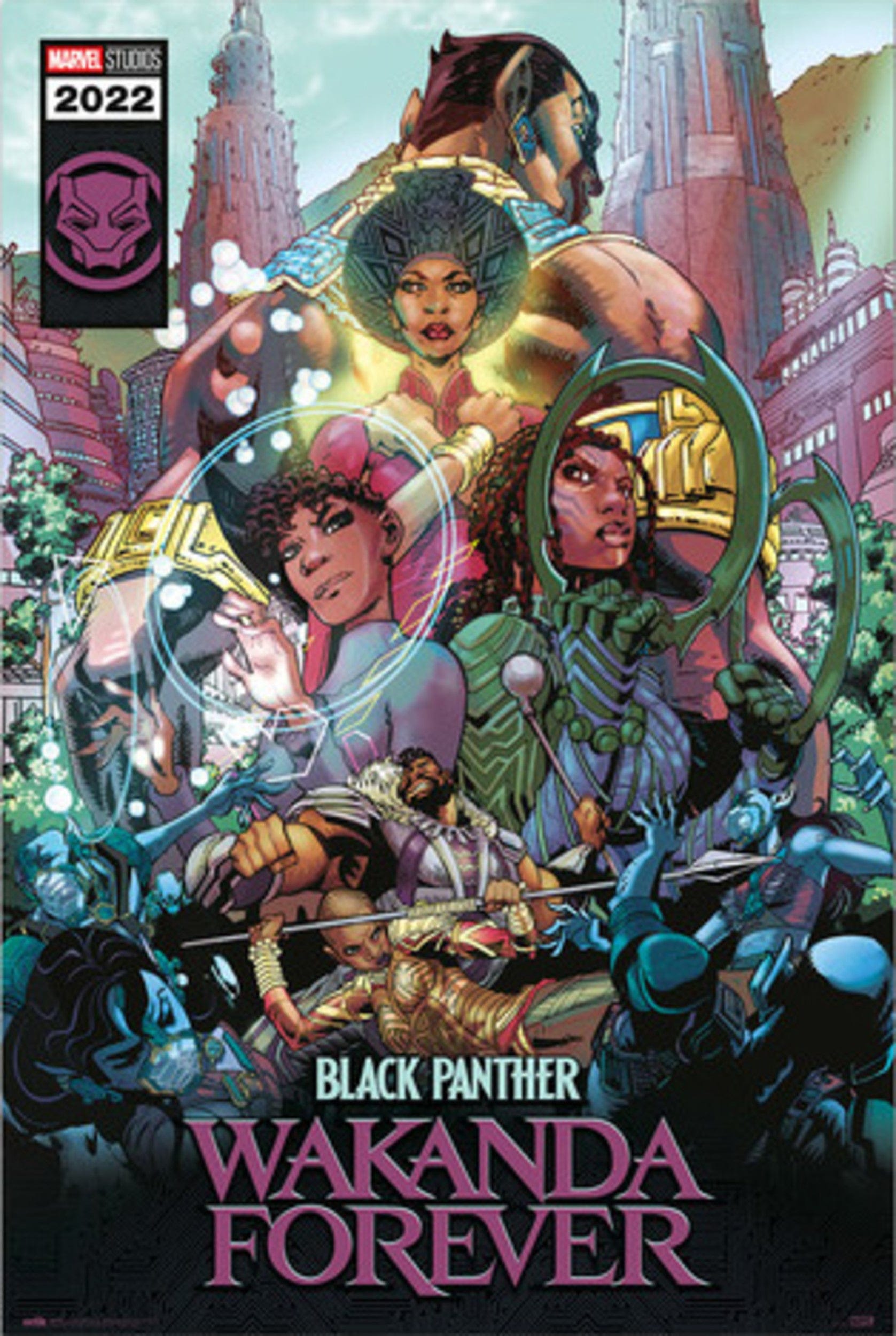 Poster Marvel - Black Panther - Wakanda Forever Comic 61x91.5cm | Leroy ...