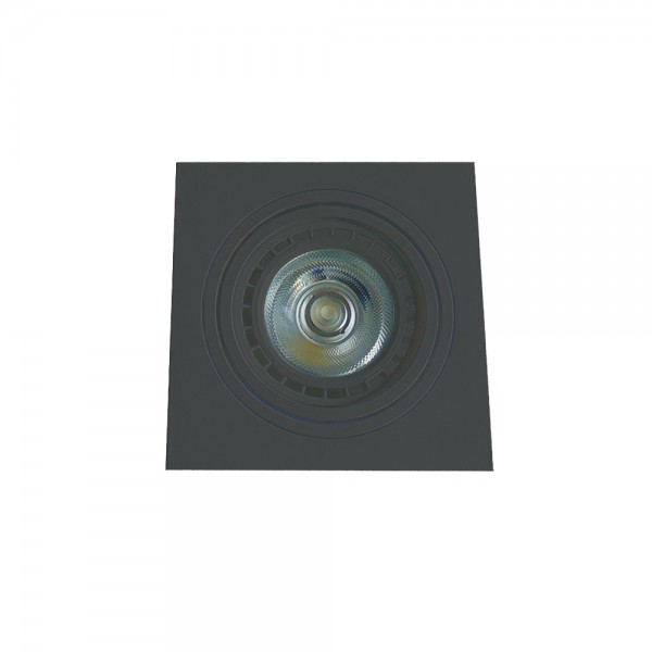 Downlight cuadrado AR111 15W GU10 Negro | Leroy Merlin