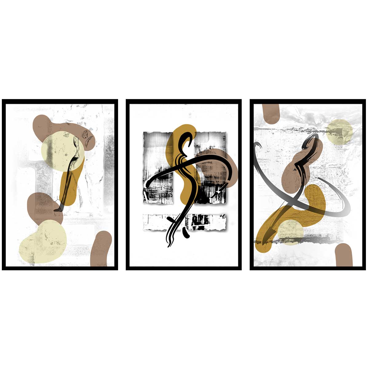 Design art Trio, Set de 3 posters muraux - 90x45cm | Leroy Merlin