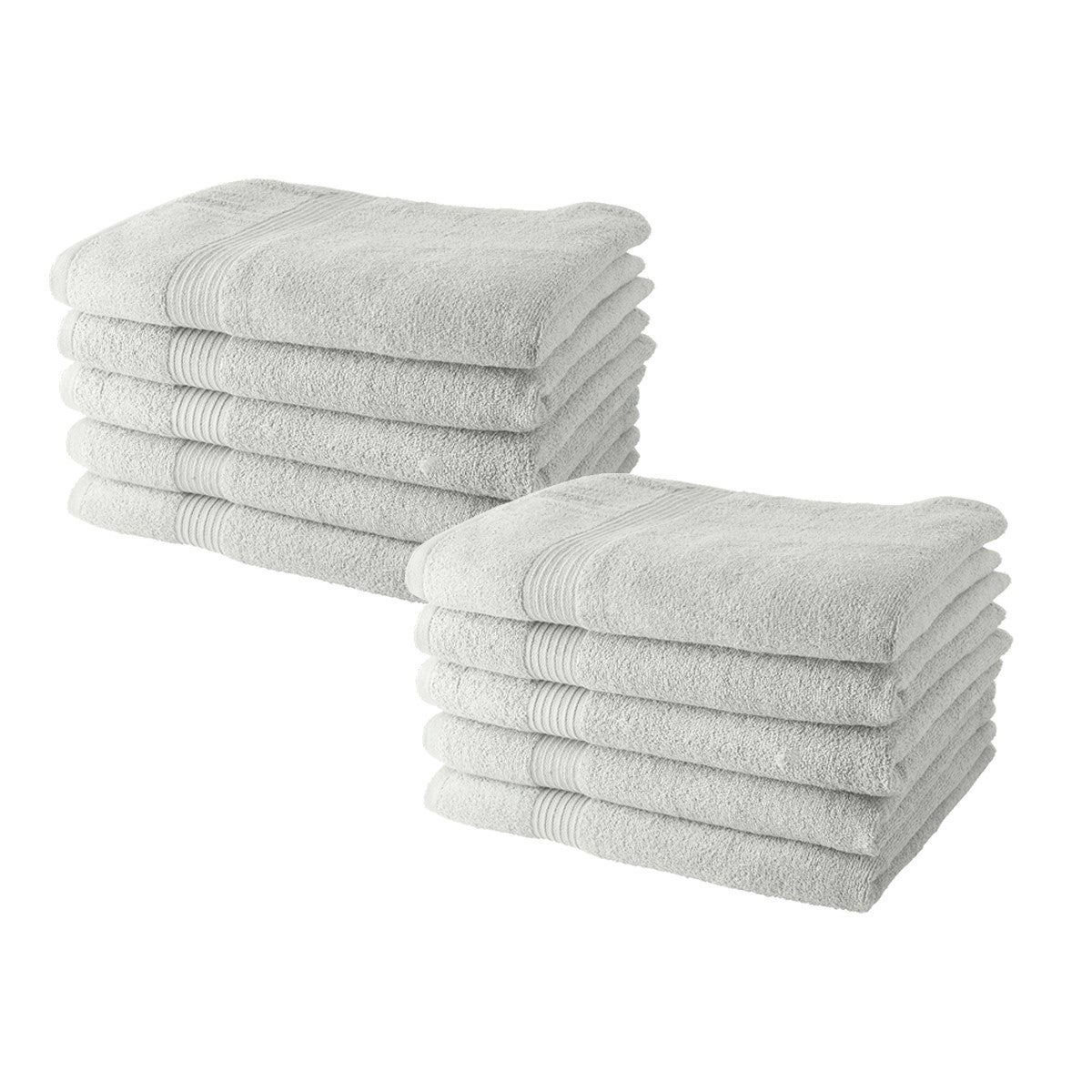 Lot de 10 serviettes de toilette coton uni ESSENTIAL | Leroy Merlin