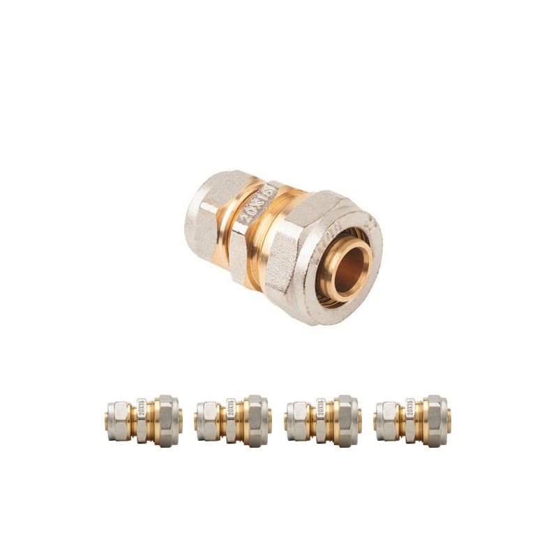 Lot de 5 Manchon réduit 20-16 pour tube de compression multicouche 20 mm, sans machine à sertir ...