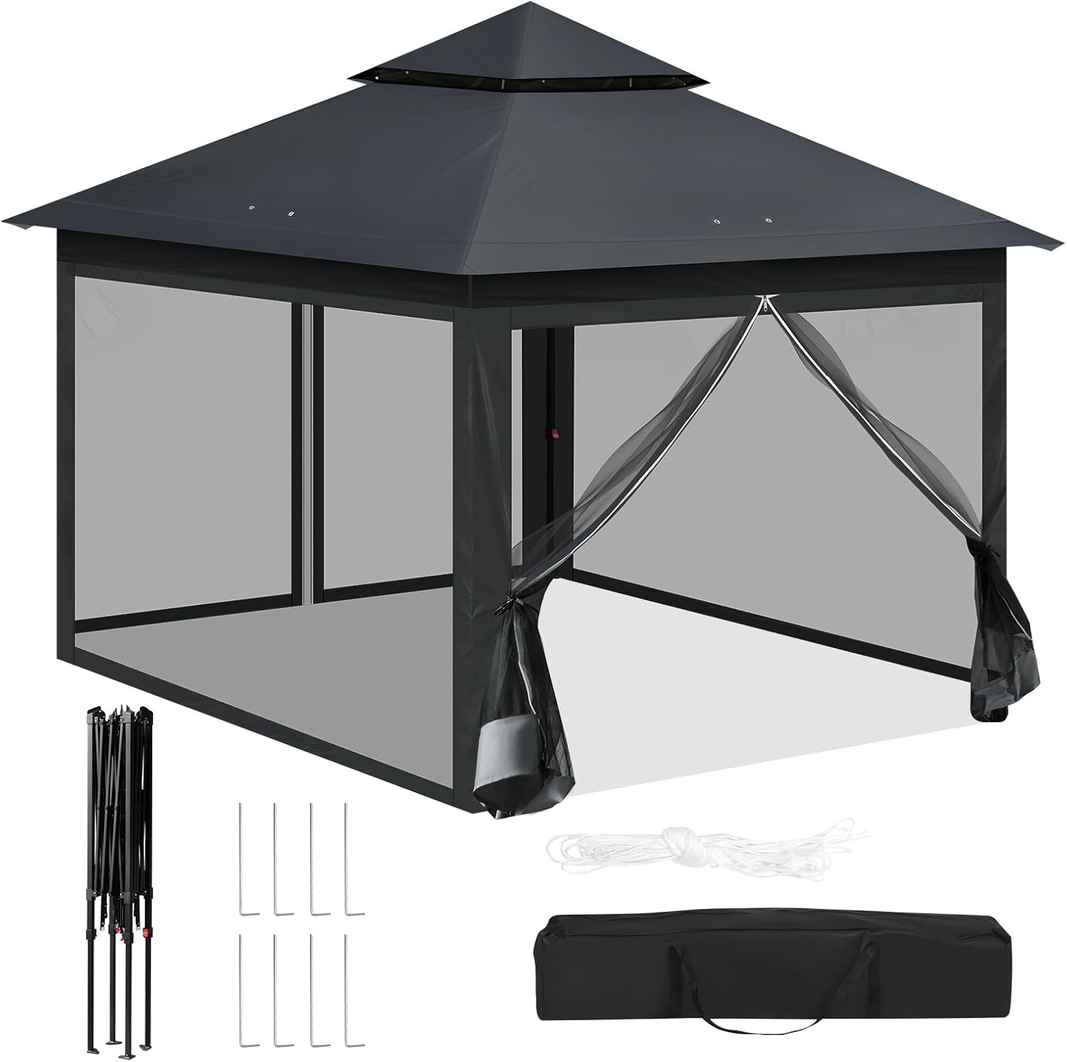 Tonnelle de Jardin Extérieur WOLTU, Tonnelle Pliante 3x3m, avec ...