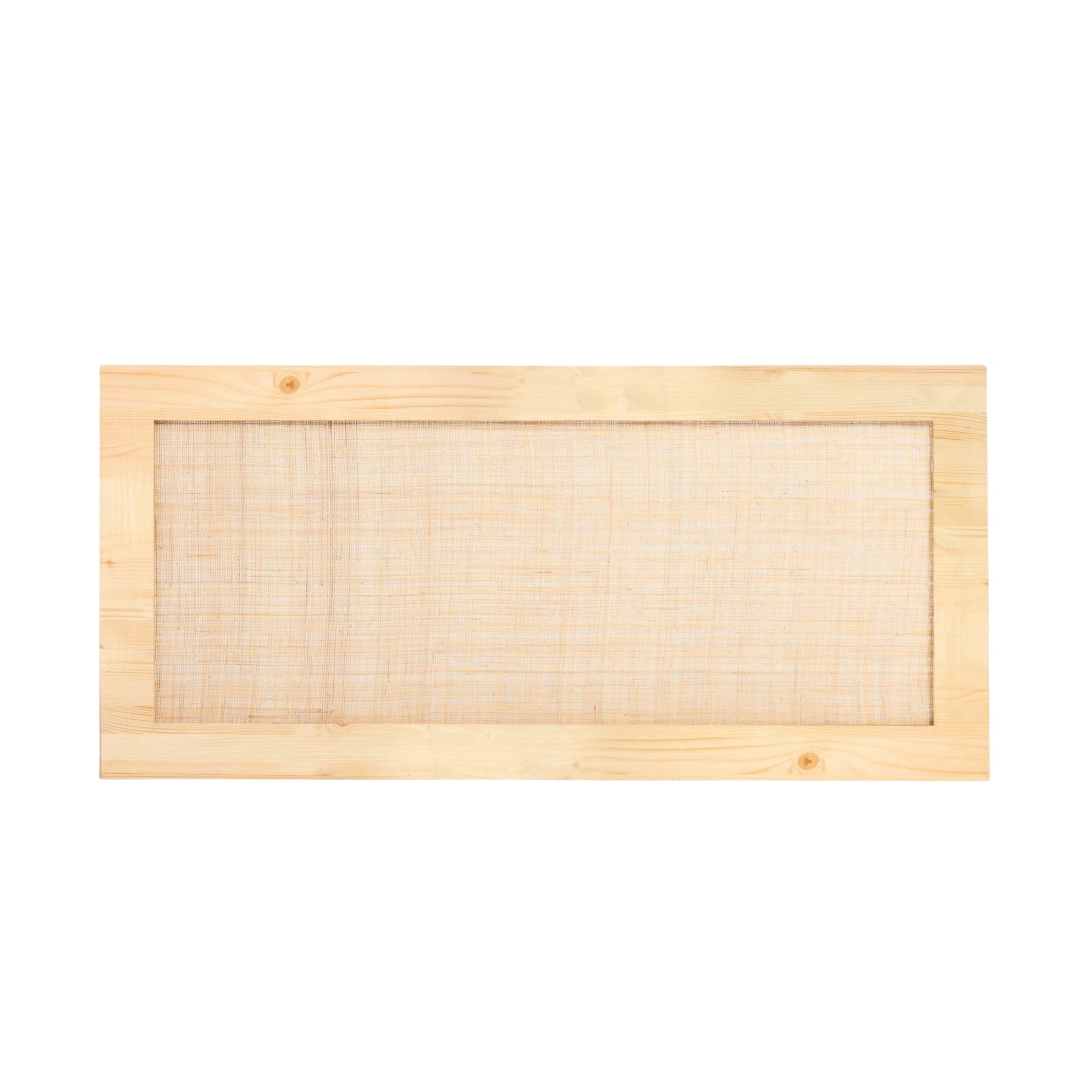 HANNUN Marnie Cabecero de abeto macizo y fibras naturales beige 140 cm ...
