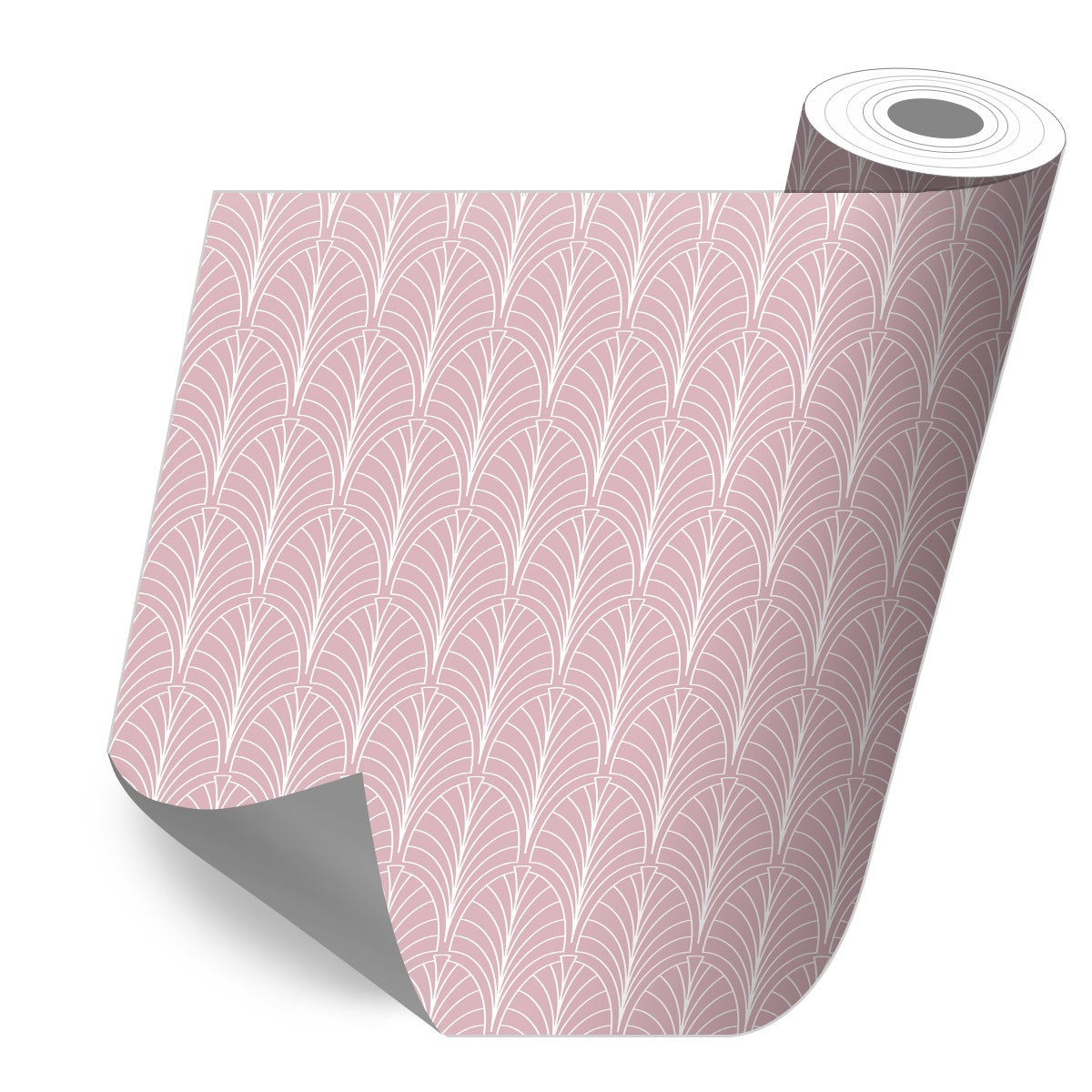 Rollo sticker Art-decó in pink and white 100x100 cm | Leroy Merlin