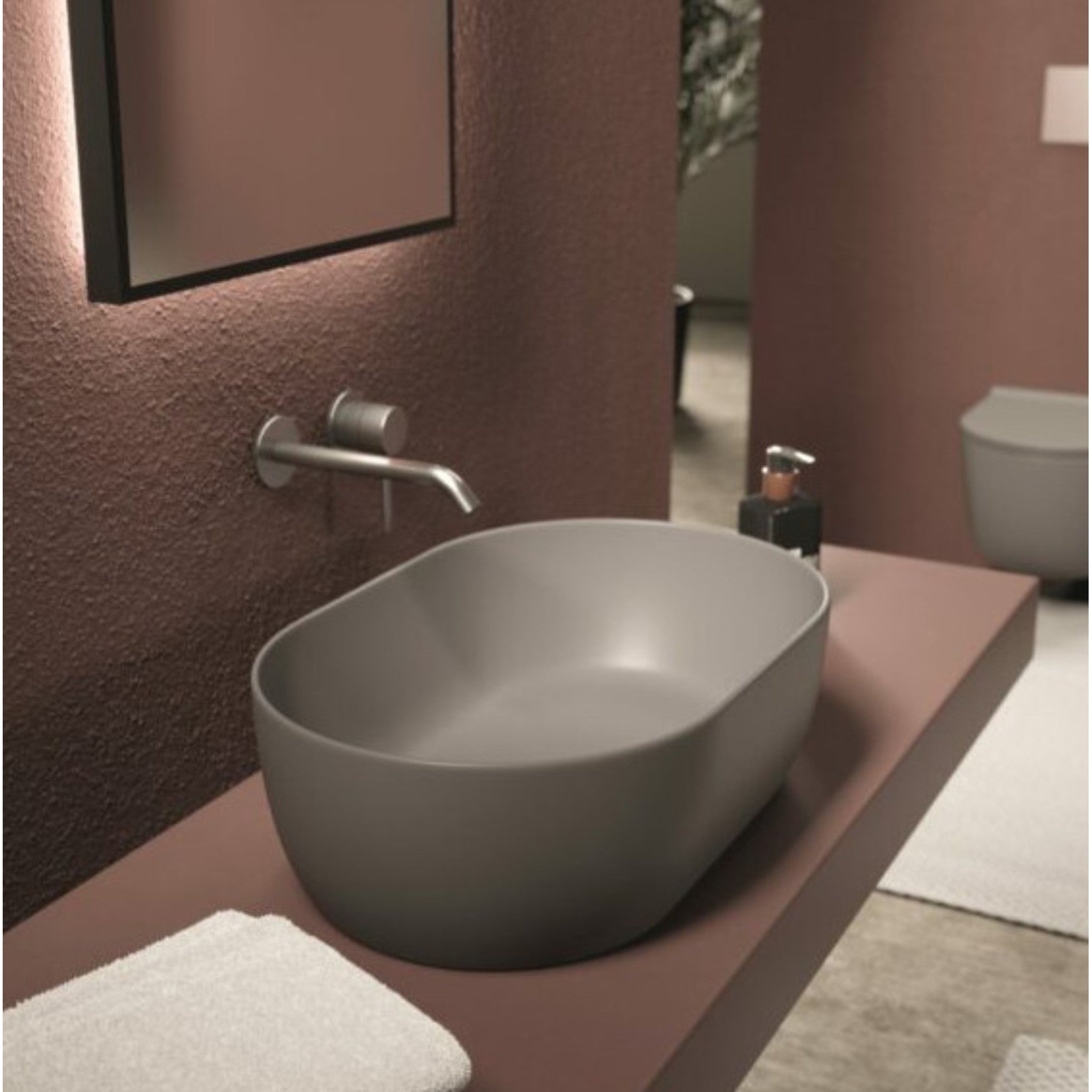 Lavabo, vasque à poser UNICA 55x35 Bronze Sans Bonde Sans Siphon Gioia ...