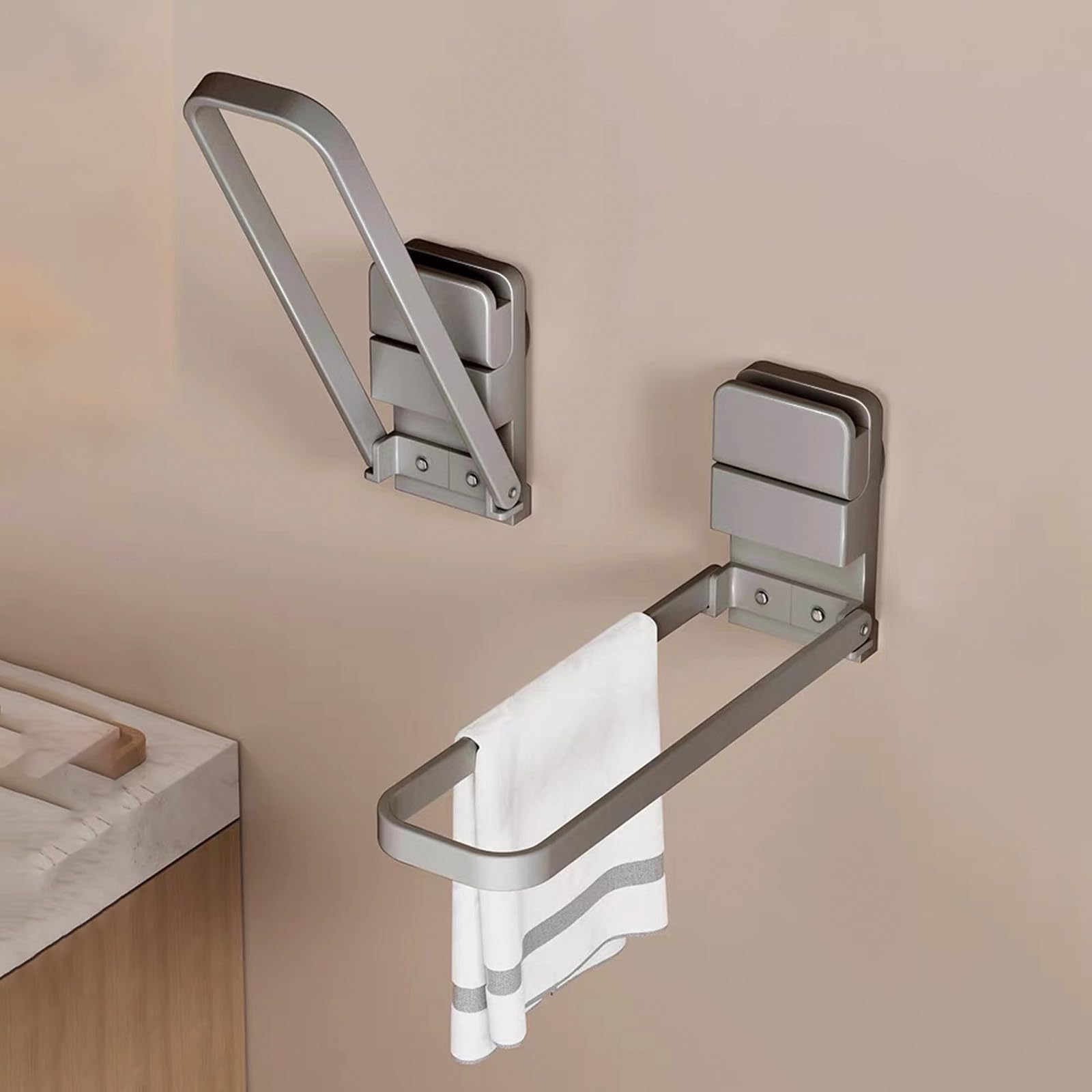 Toallero de baño con ventosa,sin necesidad de taladrar,para montaje en ...