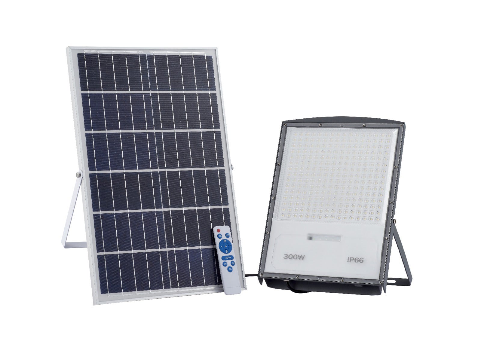 Projecteur LED 300W avec Panneau Solaire Haute Efficacité | Leroy Merlin