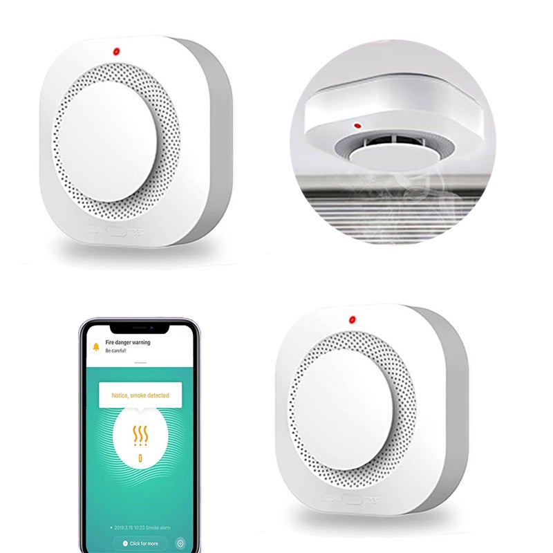 2 alarmas de incendios inalámbricas Zigbee para el hogar - Detector de ...