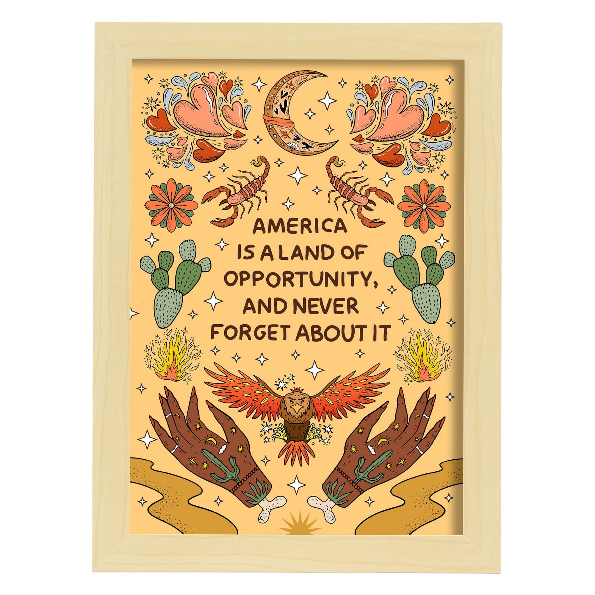 Lámina Poster De Tierra De Oportunidades Cuadros Decorativos Para Tu ...