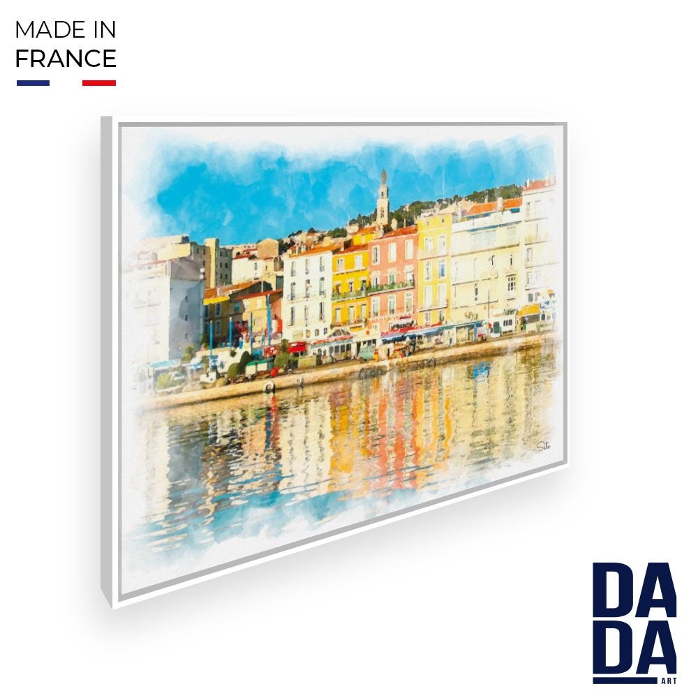 Tableau Côte de Sete / 45x60cm / Cadre Blanc / Fabriqué en France ...