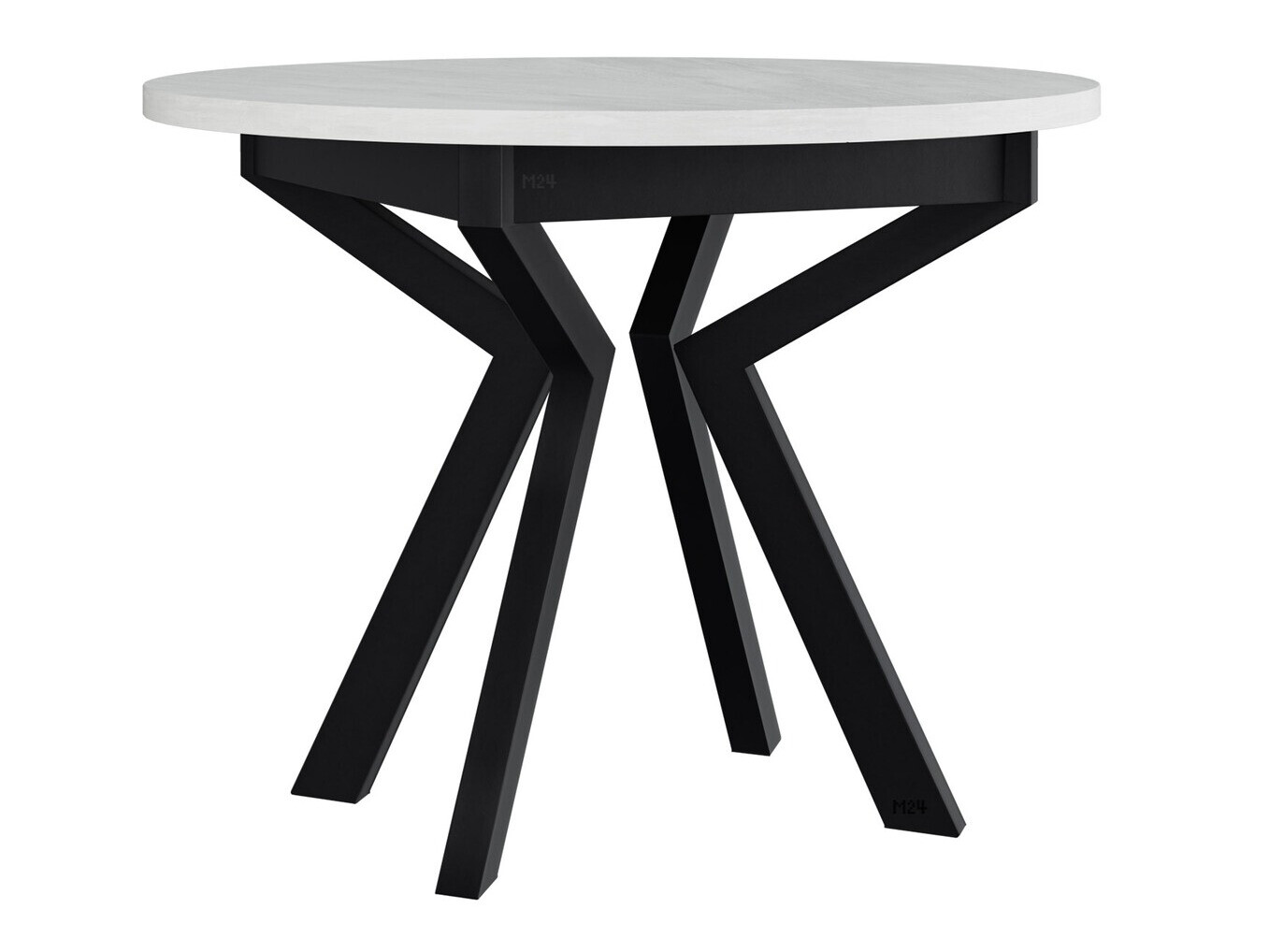 Table Victorville 368, Noir, Blanc, 78cm, Stratifié, Métal | Leroy Merlin