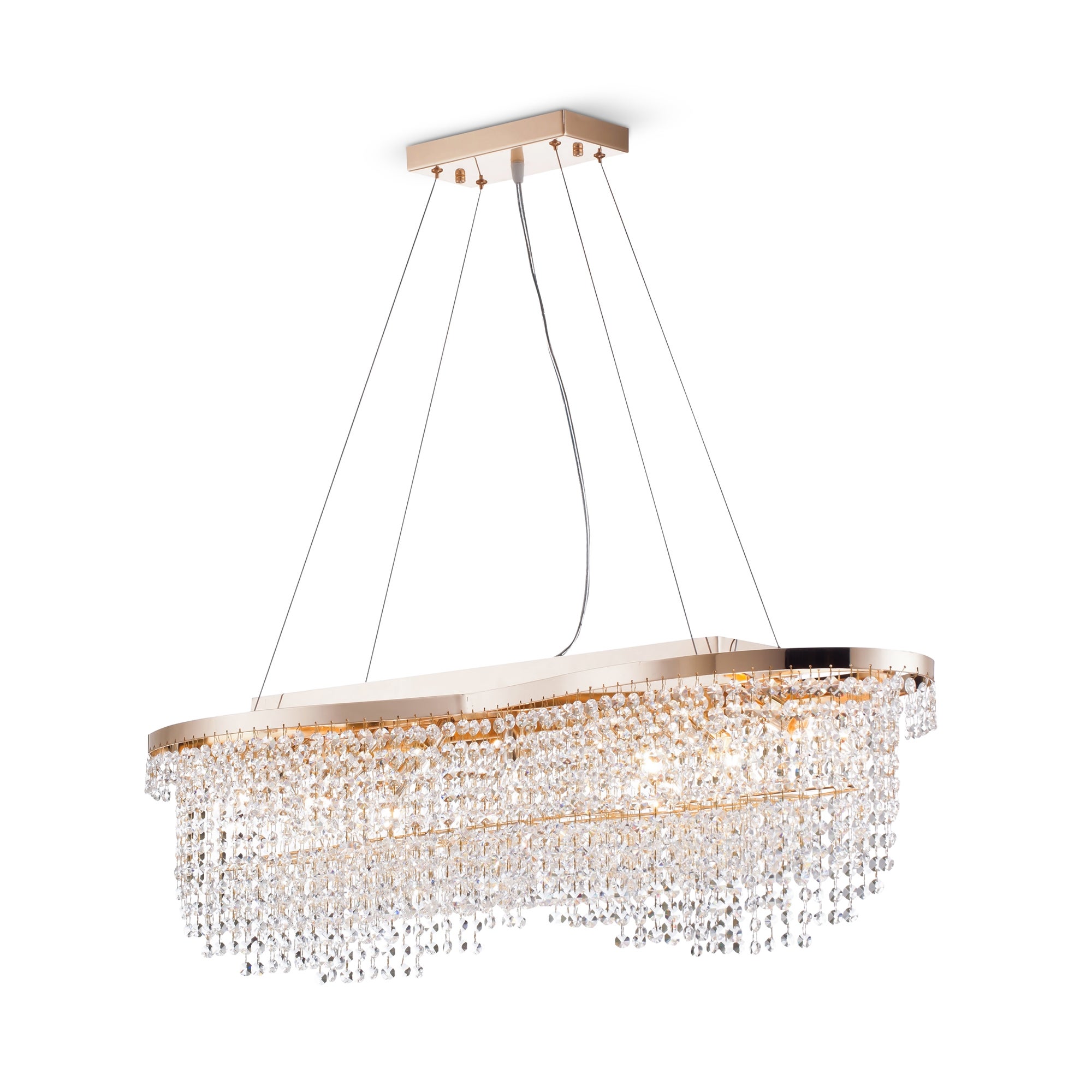 Lampadario Diamant Crystal Toils Metallo Oro IP 20 AC 220-240 60 W per ...