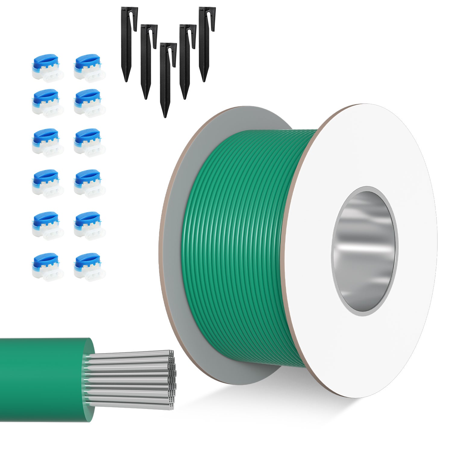 300m Juego de cables perimetrales Clavos de tierra para jardín Robot ...