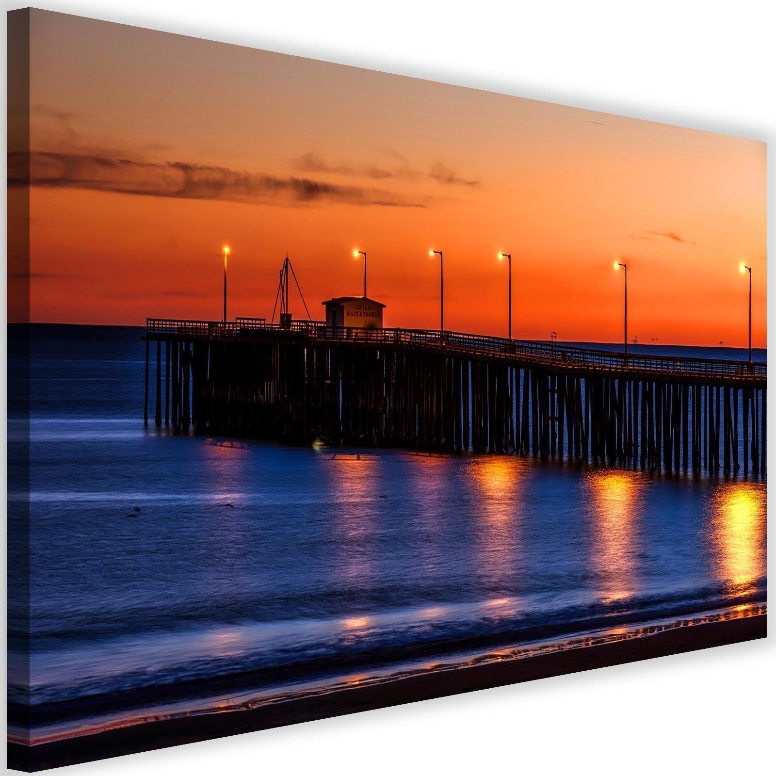 Tableau lanternes sur la jetée 4 - 120 x 80 cm | Leroy Merlin