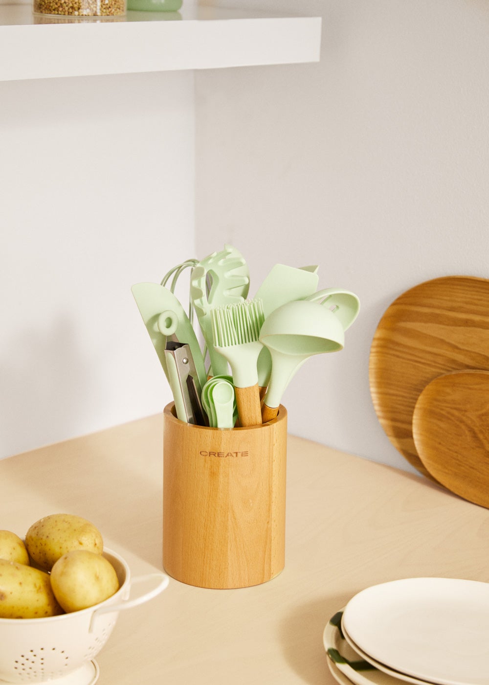 CREATE - KITCHENWARE STUDIO - Utensili da cucina in legno e silicone ...