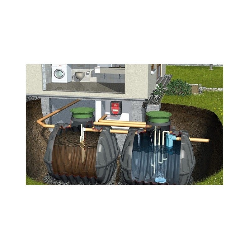 Cuve à enterrer 600 L Graf pour une utilisation jardin (arrosage ...