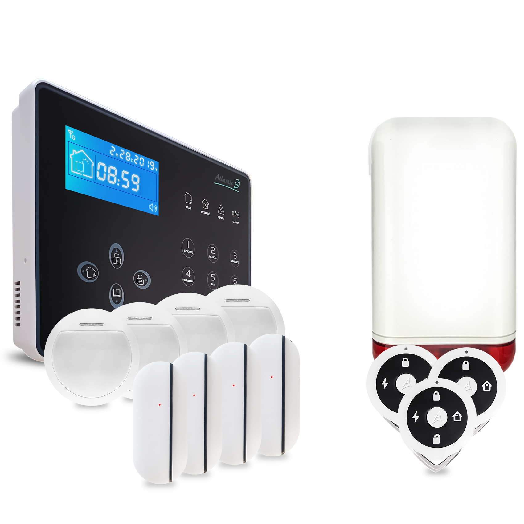 Pack alarme sans fil NEOS Kit 4 (MD-329R) | Leroy Merlin