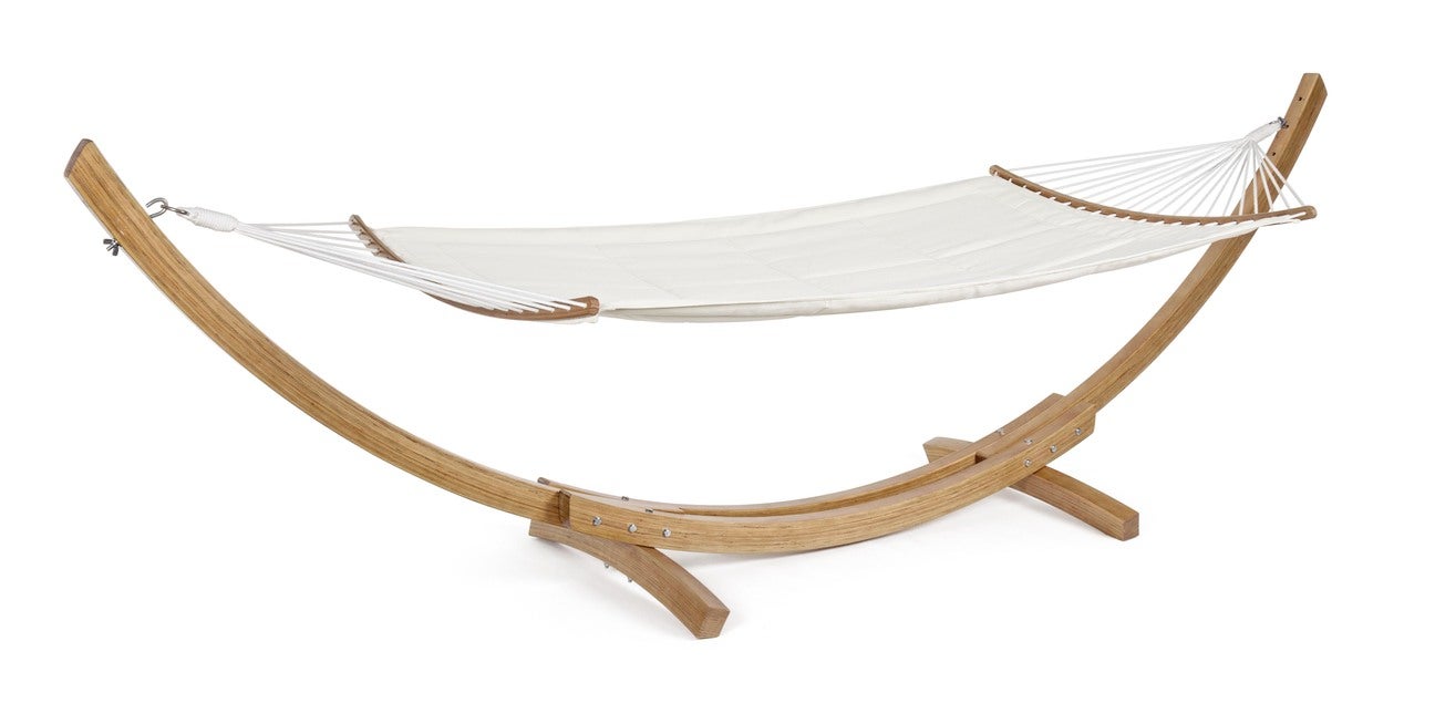 Hamac double de luxe avec structure en bois d'eucalyptus et toile ...