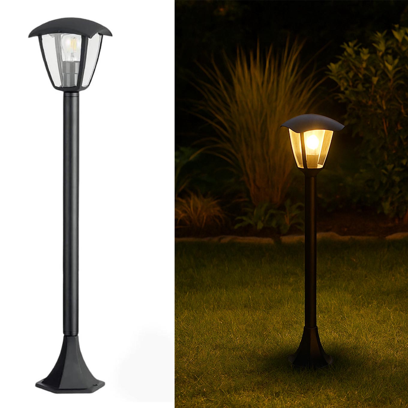 Lámpara de jardín de Nueva York E27, impermeable, IP44, luz de camino ...