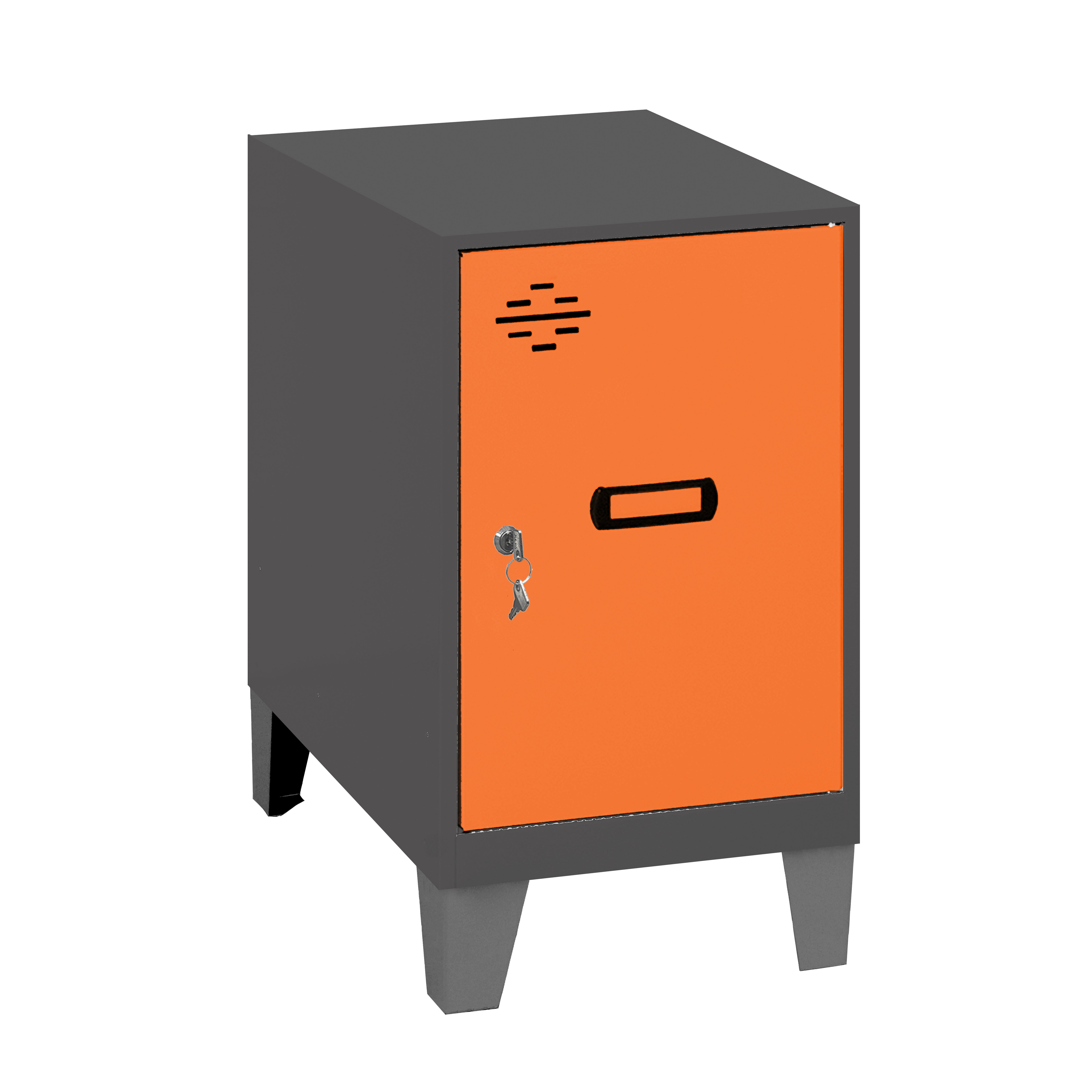 SIMONLOCKER casier en métal (57,5x30x50cm) ANTHRACITE ET ORANGE | Leroy ...