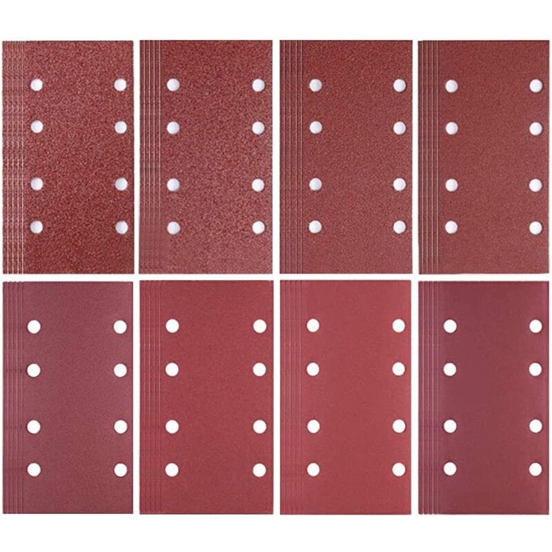 80 hojas de papel de lija de 93 x 185 mm para lijadoras multifunción ...