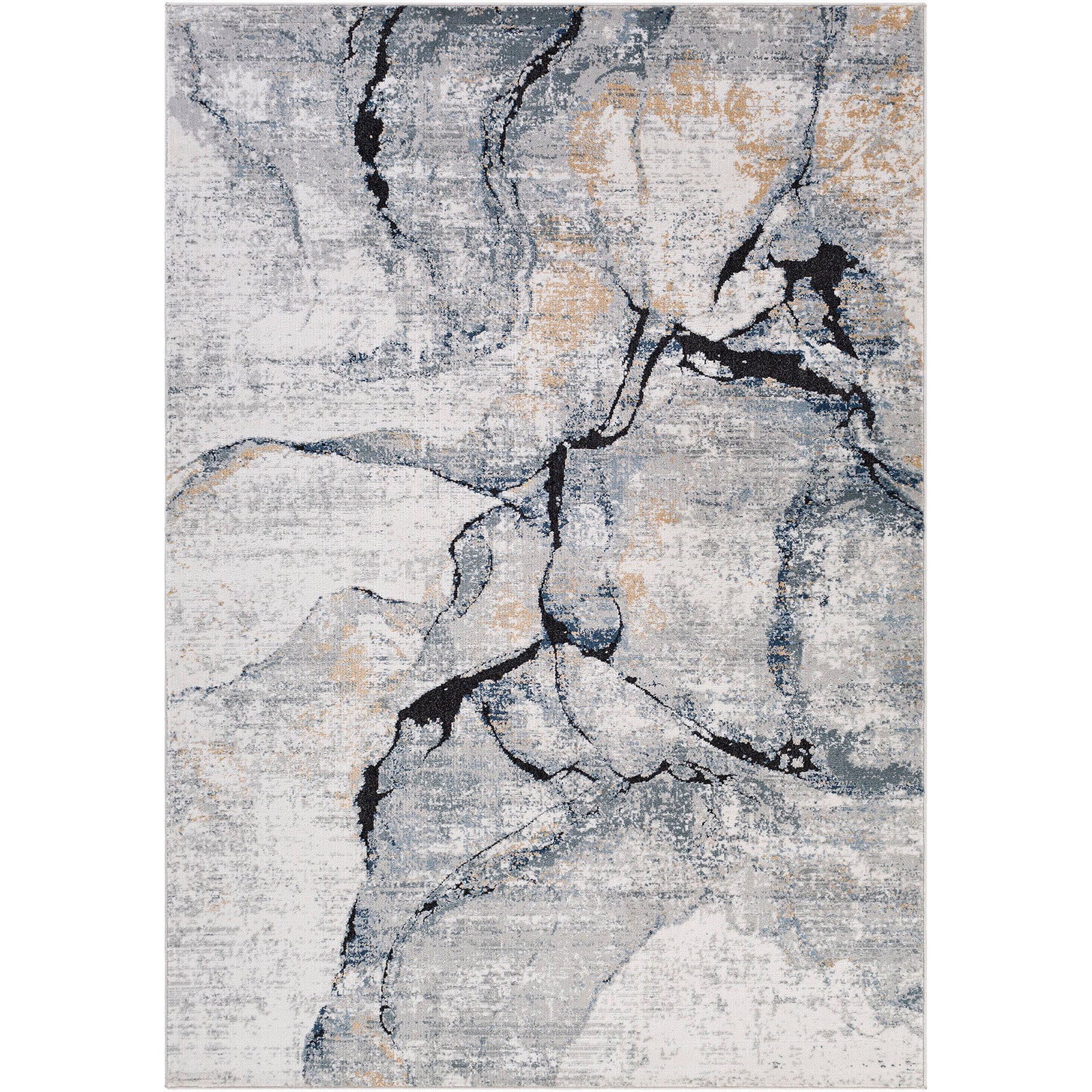 LIVABLISS Tapis Abstrait Moderne Ivoire/Gris 120x170 | Leroy Merlin