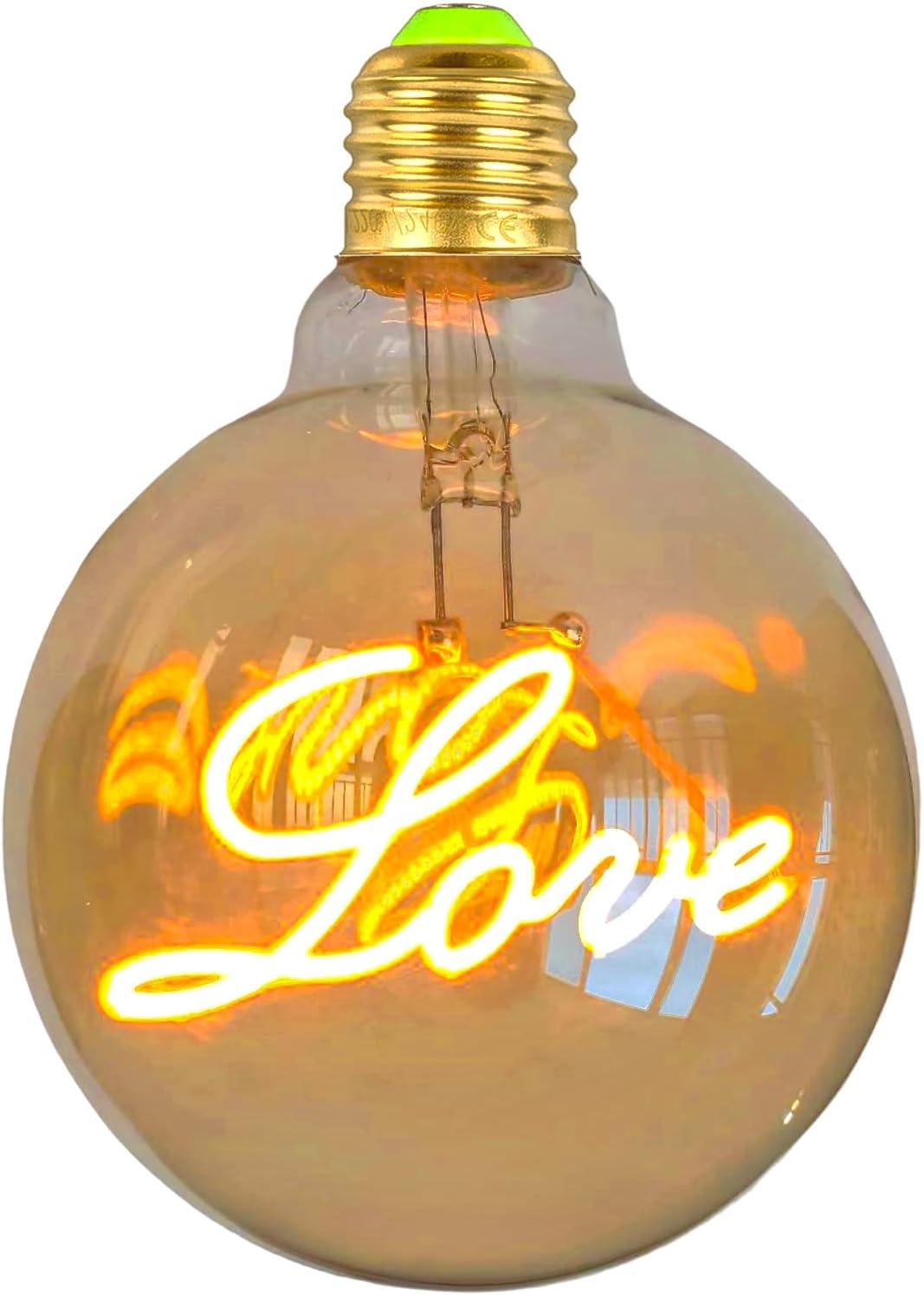 Lâmpada LED vintage Love G125 4W regulável 2300K amarelo superquente ...