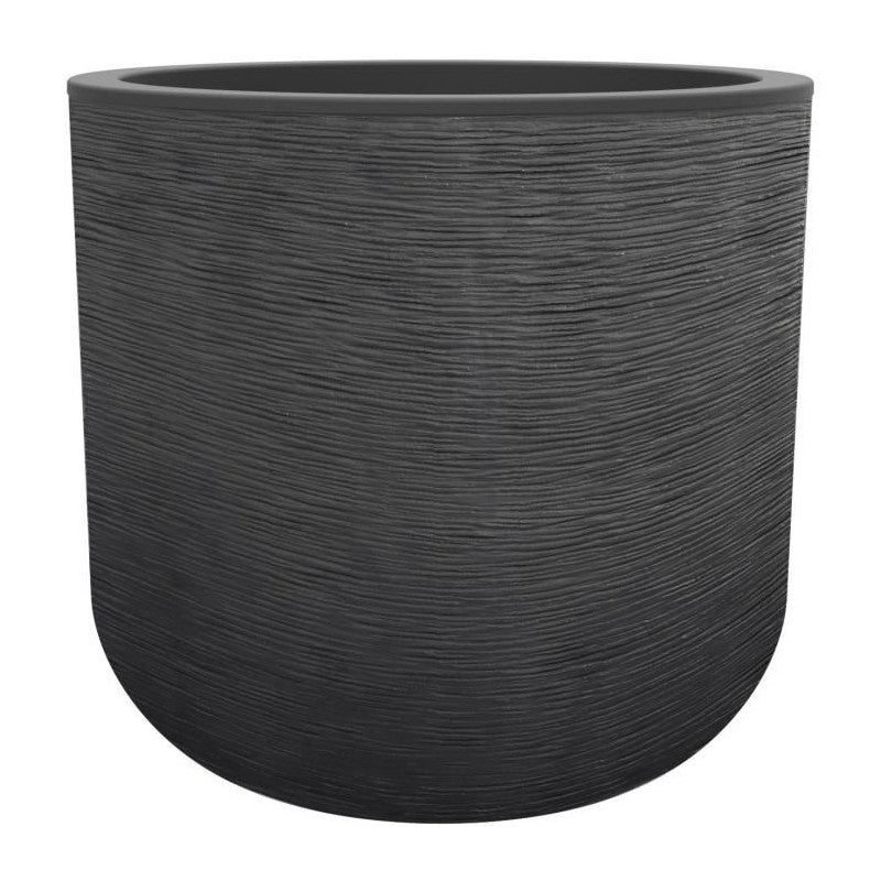 Pot de fleurs rond en plastique Graphit Up anthracite - Ø 50 cm - Eda ...