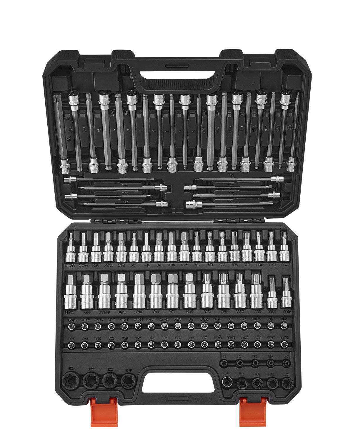 Jeu Douilles Hexagonales/Torx/Externe/Inviolables/Extra Longues, 107PCs, SAE et Métriques ...