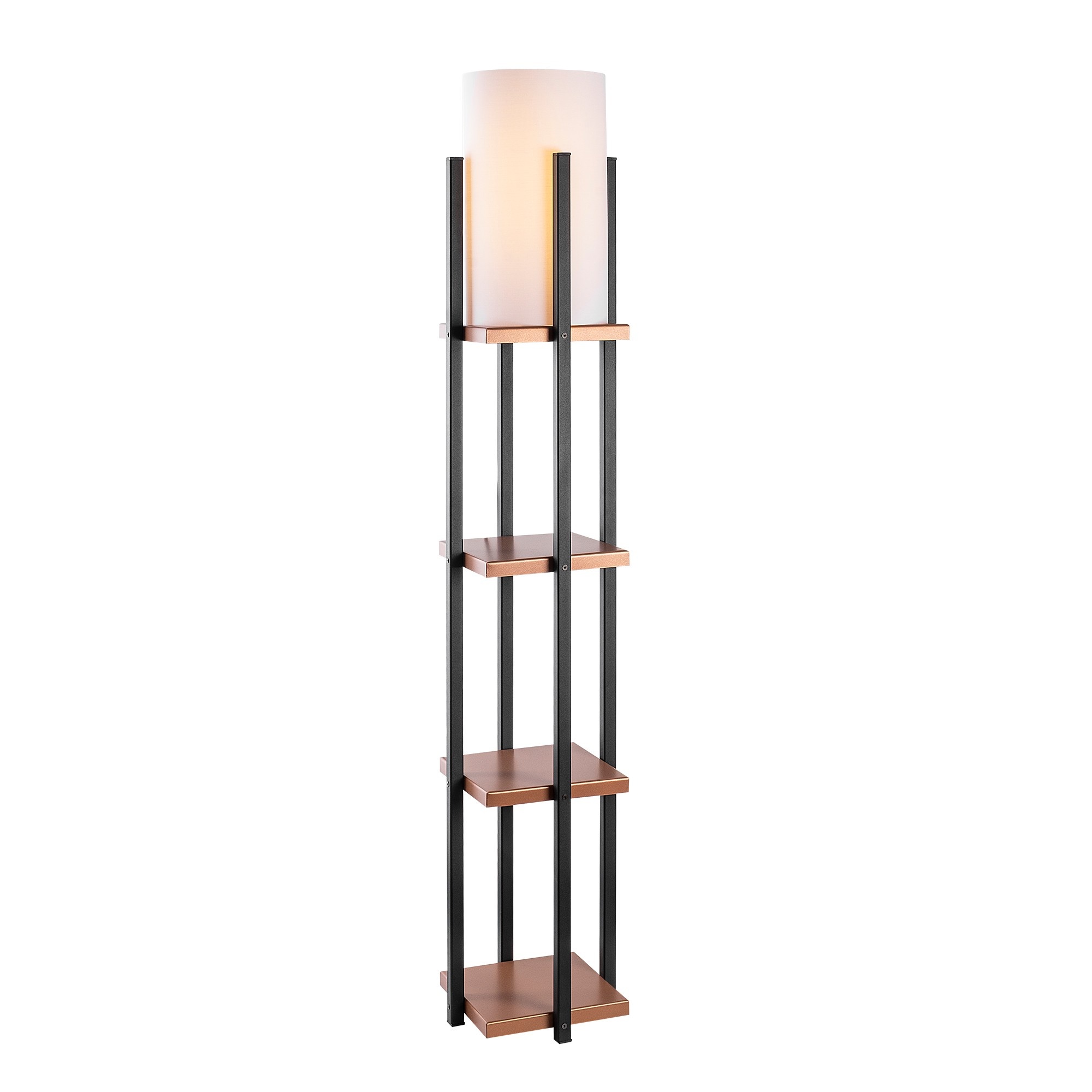 Lampada da terra VICTORIA 130 cm Struttura nera e marrone | Leroy Merlin