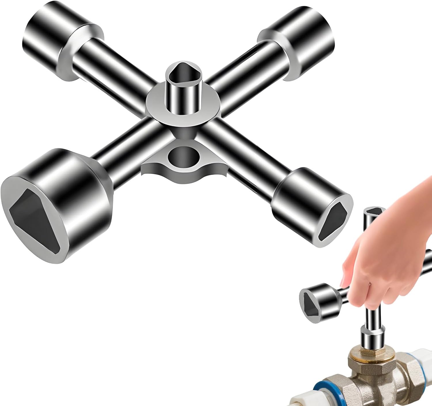 Clé Triangle 4 Voies 5 Tailles Diamètre Intérieur 7mm/10mm/12mm/13mm ...