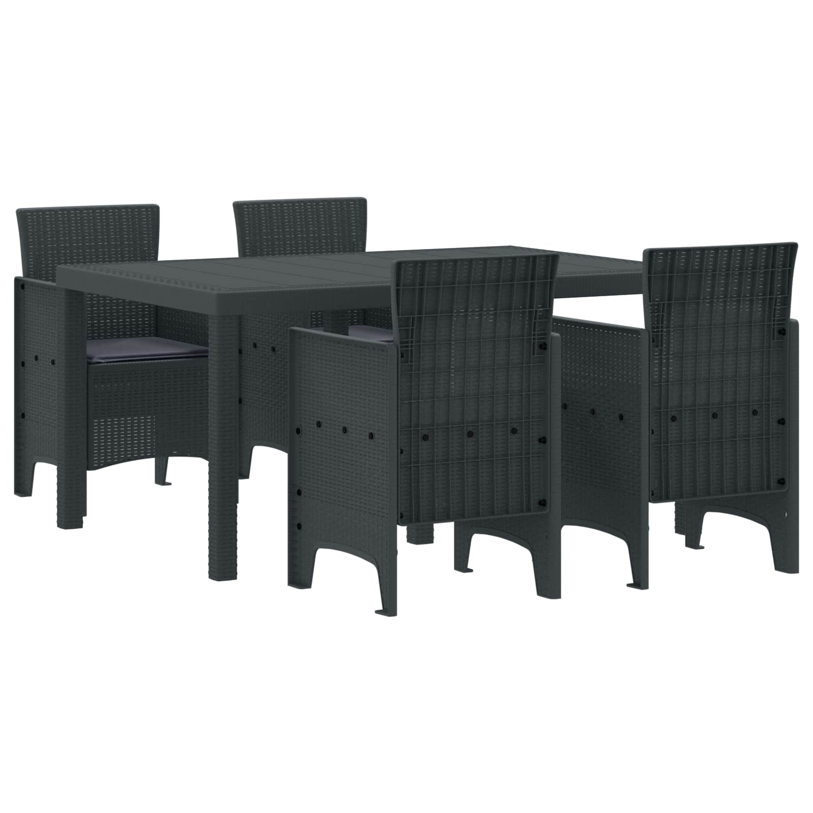 Ensemble de salle à manger pour 5 pcs Anthracite | Leroy Merlin
