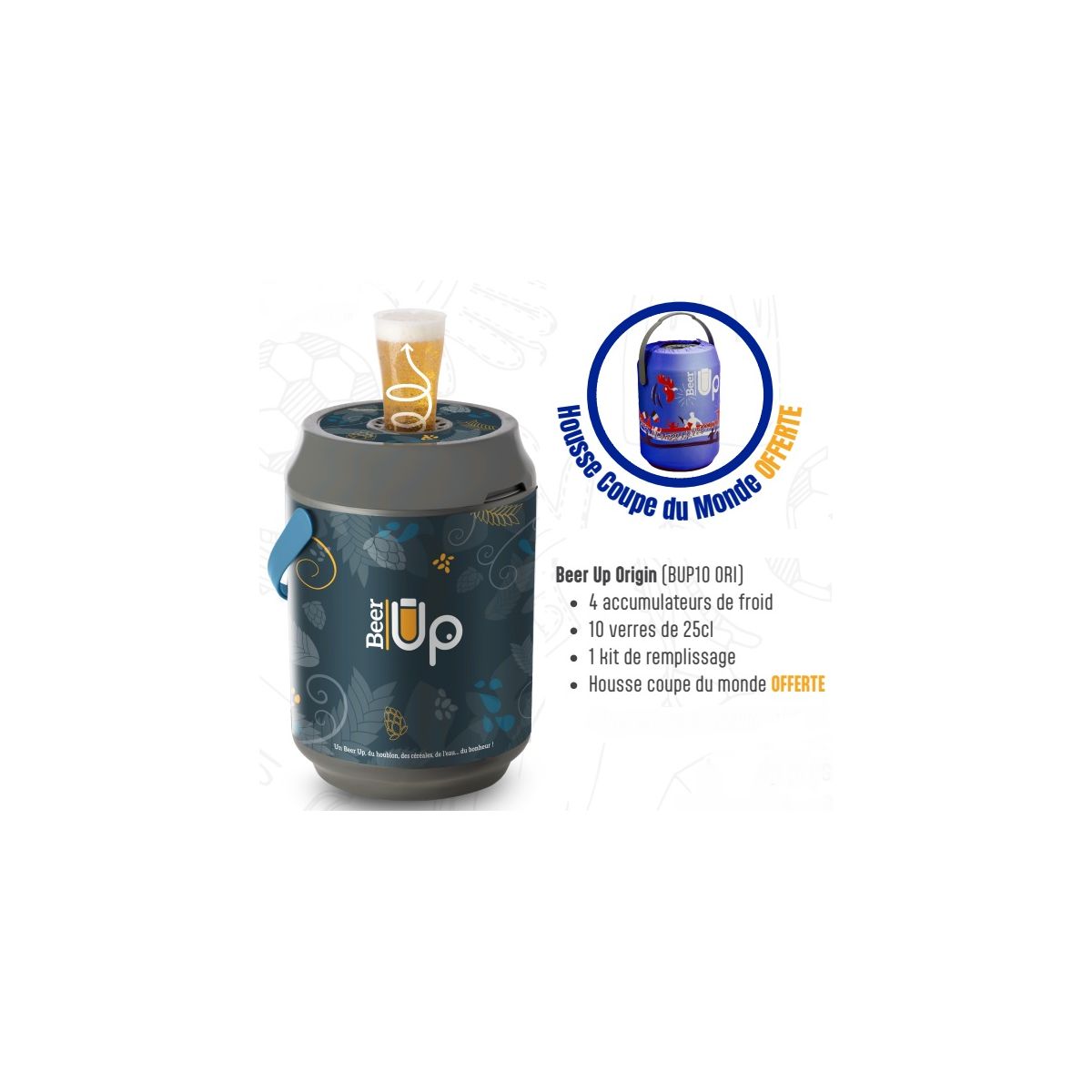 Tireuse à bière BEER UP BUP10 CDM - Édition Spéciale Foot - Autonomie ...