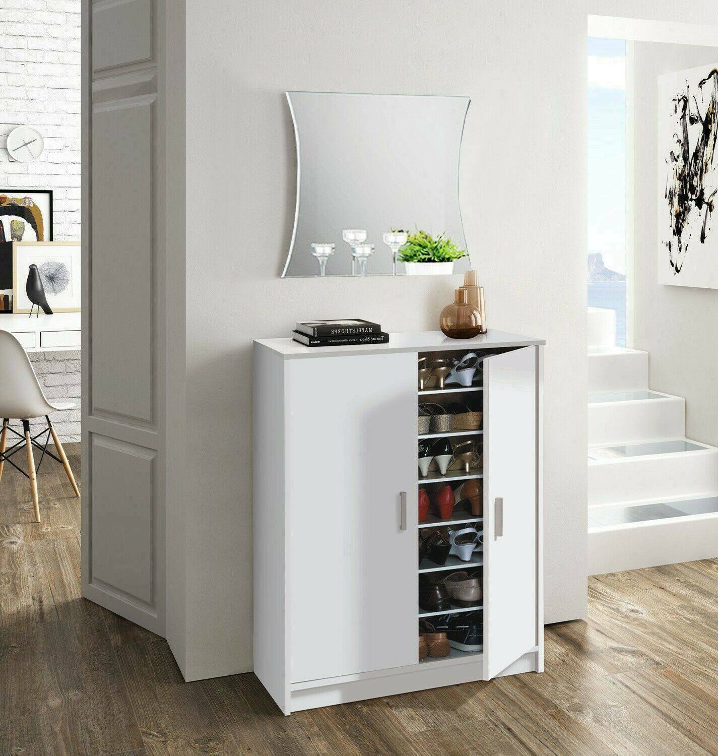 Armario multiusos 2 puertas Norwalk, Zapatero, Mueble bajo con 6 ...