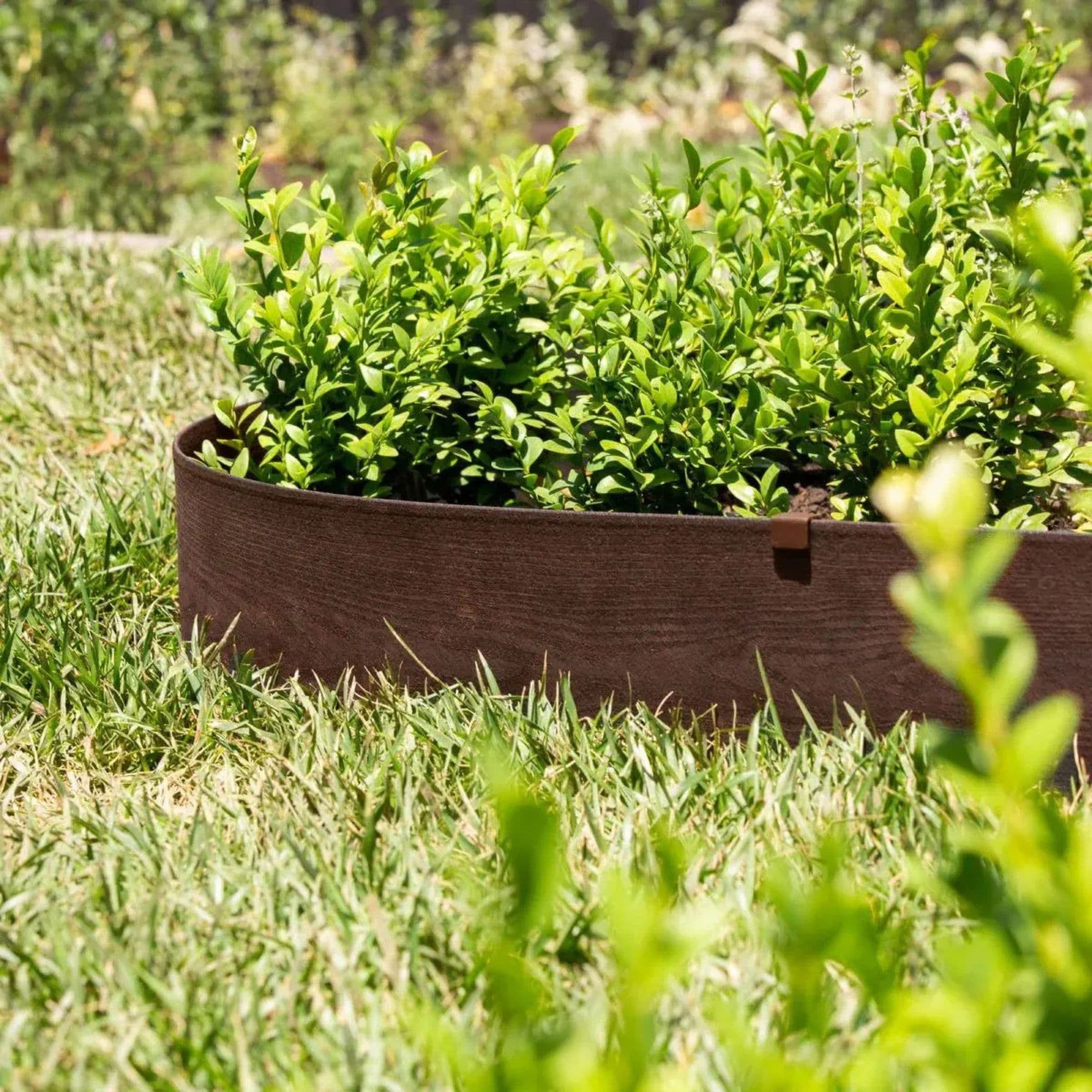 Bordure de jardin rouleau Plastique Recyclé effet Bois 10 m x 14 cm (à ...