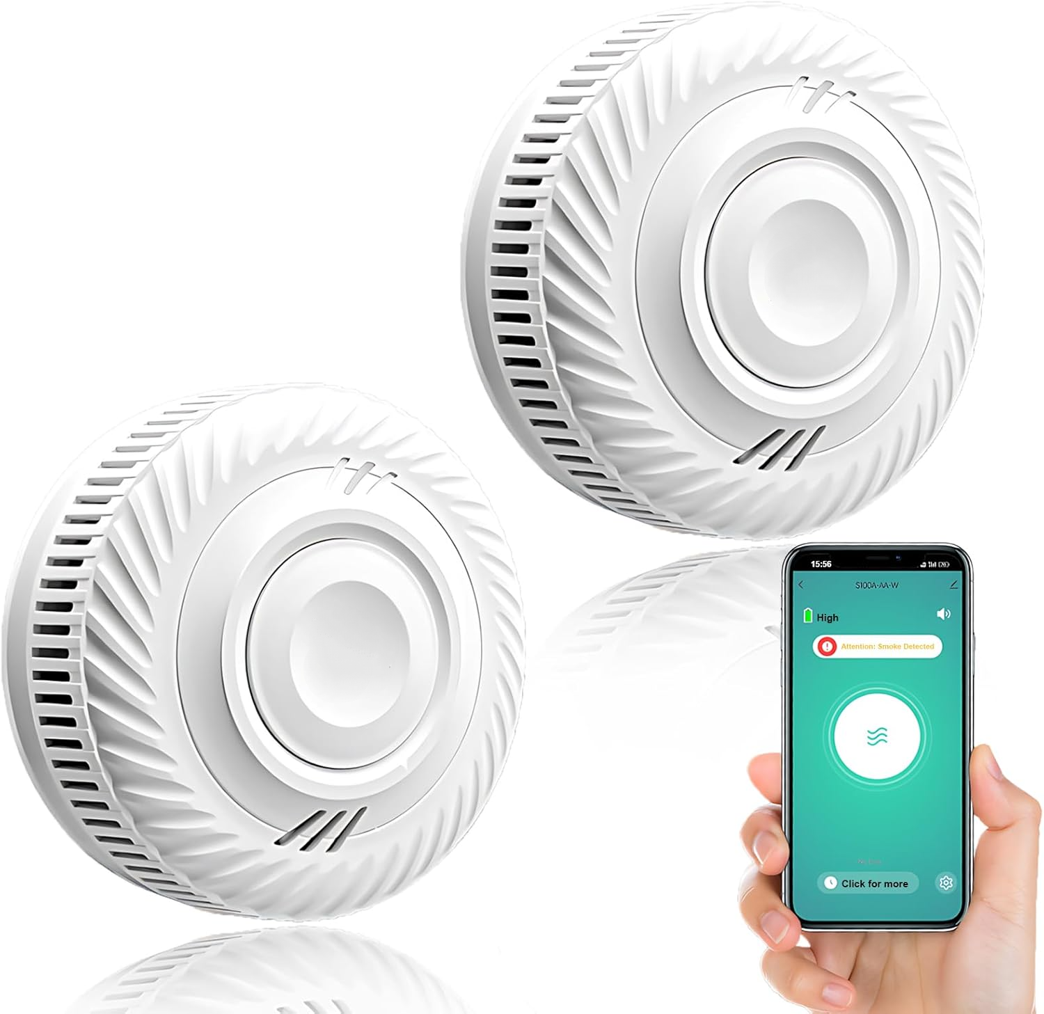Détecteur de fumée intelligent, alarme incendie, détecteur de fumée ...