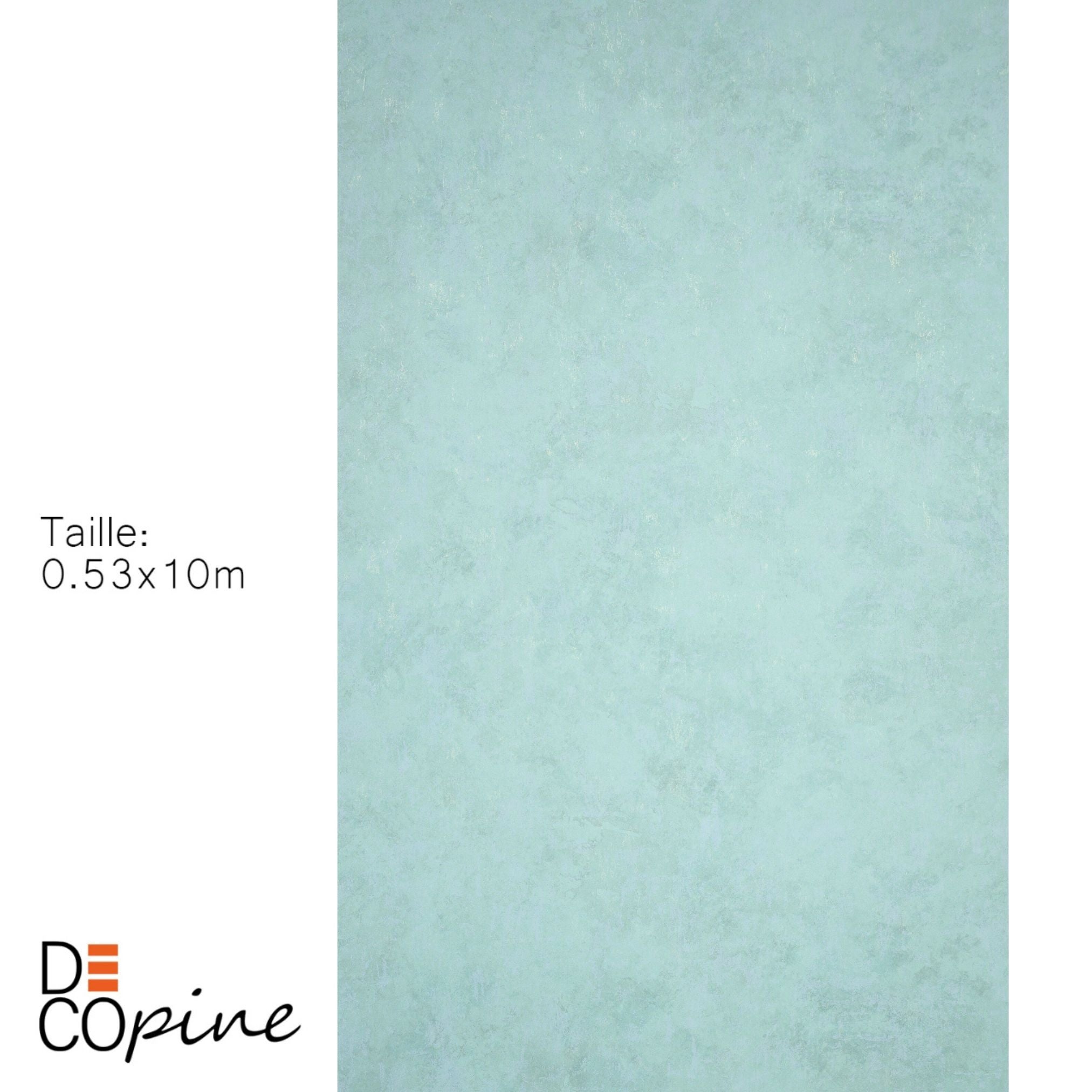 Decopine Papier Peint Intissé Bleu Brume Minérale – Couleur Unie – 0,53 ...