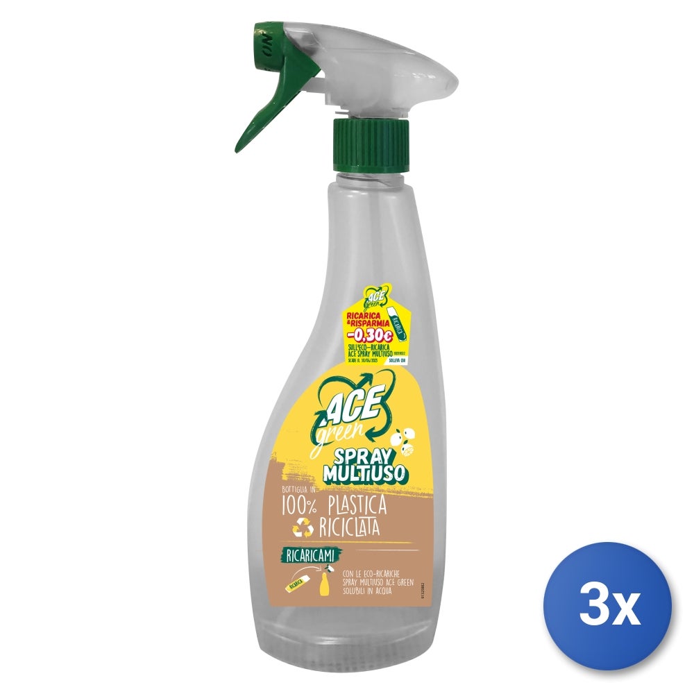 3x Ace Sgrassatore Trigger 500 Ml. Green Multiuso Made In Italy | Leroy ...