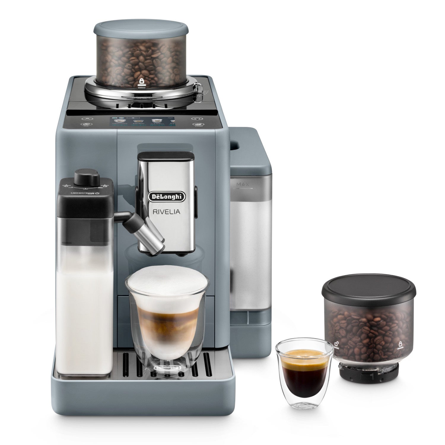 Cafetera espresso automática De Longhi Rivelia EXAM440.55.G 1,4 L gris ...