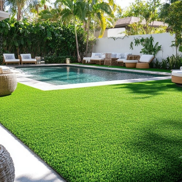 Gazon Synthétique GREEN ECO 25mm - 4Mx8M soit 32m2 - BBE | Leroy Merlin