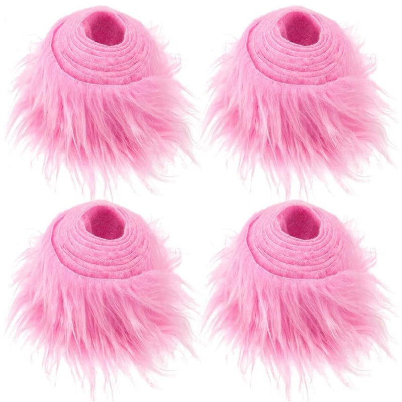 4 accesorios de decoración navideña: tiras de felpa de 1,5 m para ...