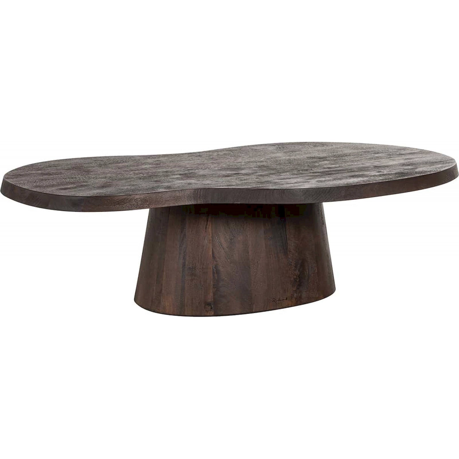 Table de Café Élégante en Bois Foncé 130 x 70 x 35 cm Marron foncé ...