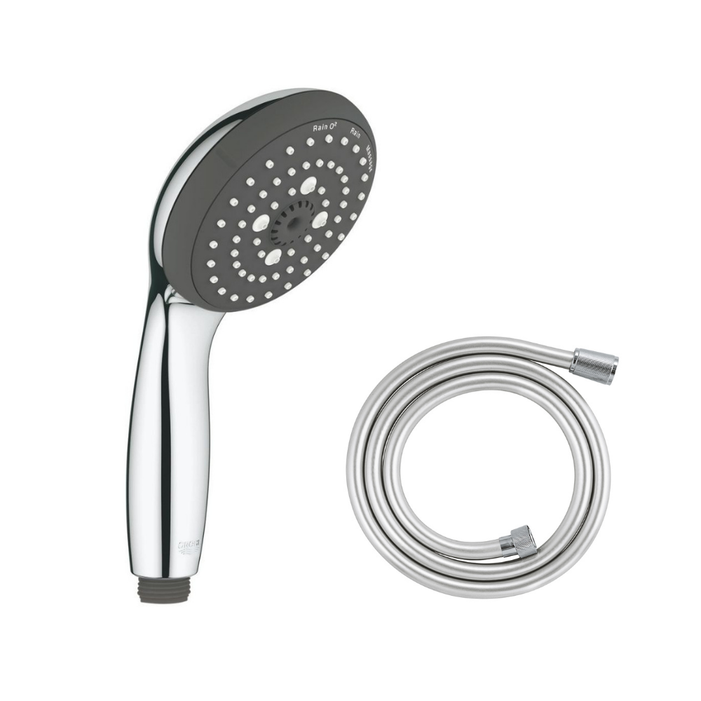 GROHE Douchette 3 jets Vitalio Start 100 chromé avec flexible 150 ...