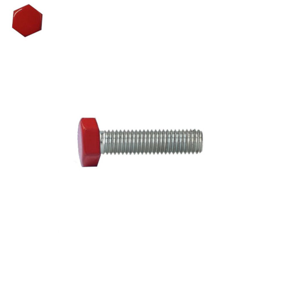 Vis à métaux Rouge M6x20 mm tête hexagonal acier zingué 8.8 par 50 ...